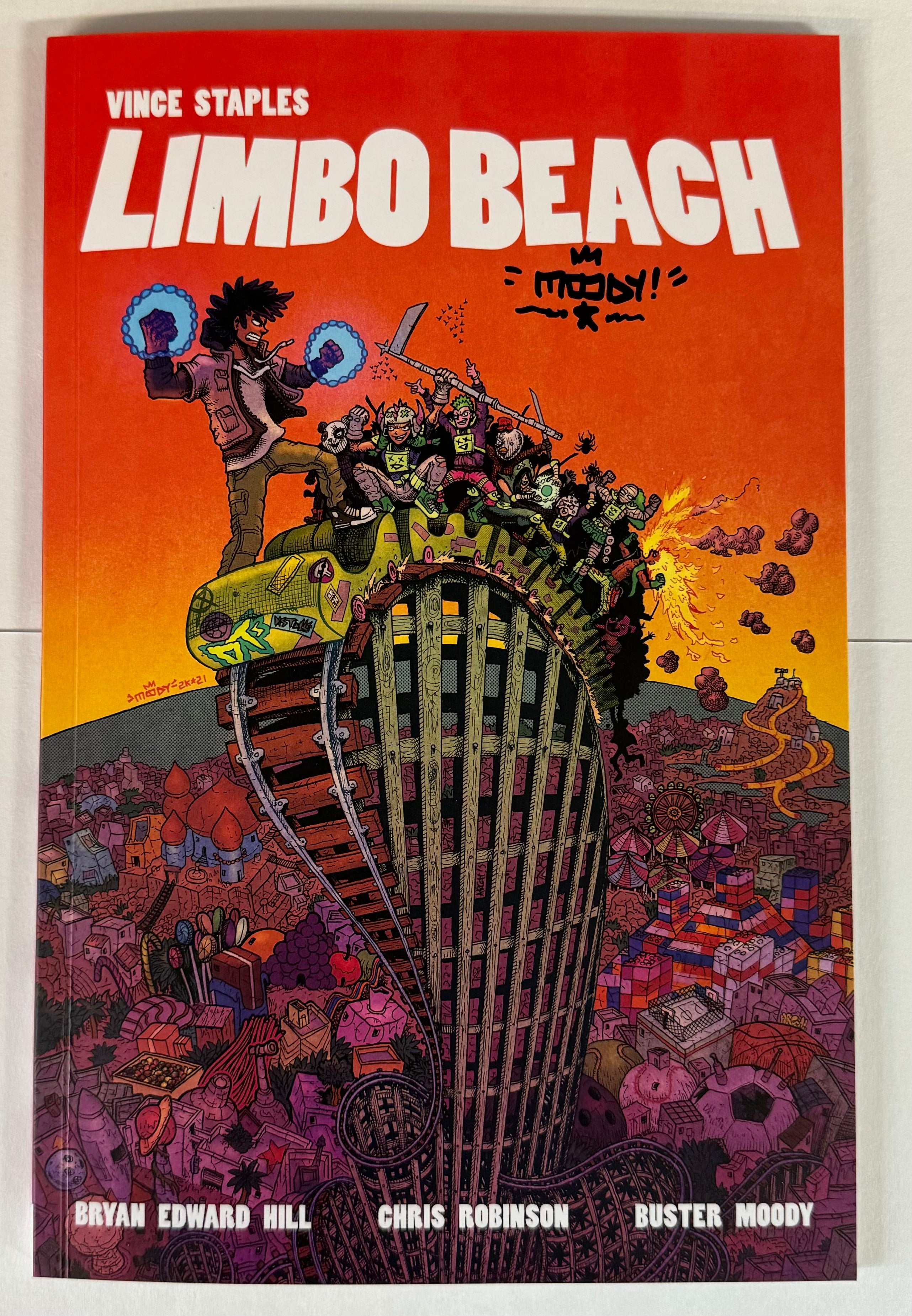 VINCE STAPLES PRESENTS LIMBO BEACH TPB SIGNED BY BUSTER MOODY 🔥🔥 – Crossroads Comics and Art